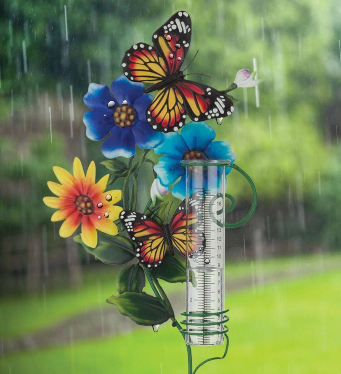 Regal Art & Gift 13545 Flower Rain Gauge Stake Butterfly #3245909 at ...