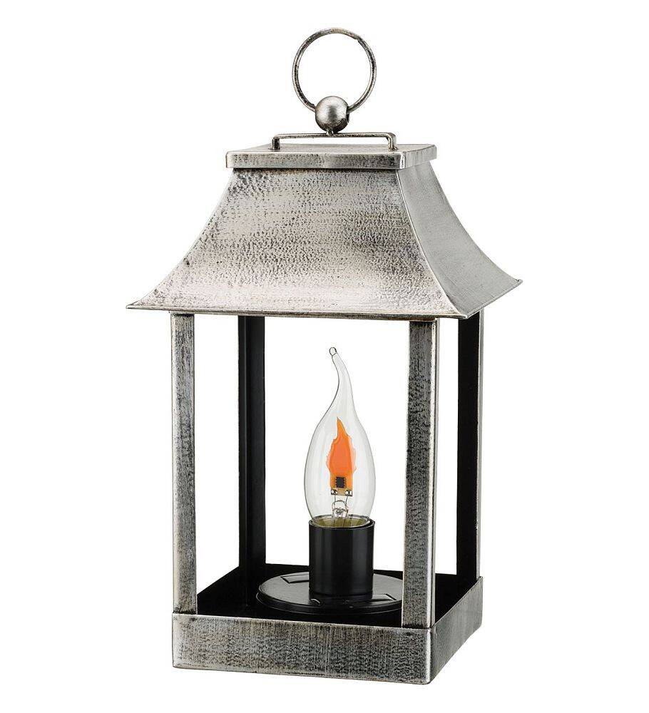Regal Art & Gift 13050 Silver Solar Lantern at Sutherlands