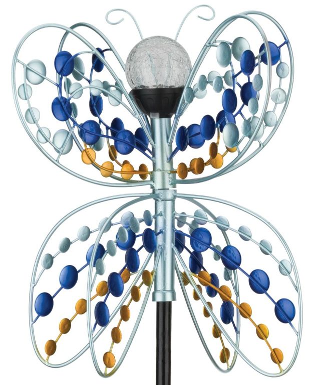 Regal Art & Gift 13373 16-1/2-Inch Butterfly Solar Wind Spinner at ...