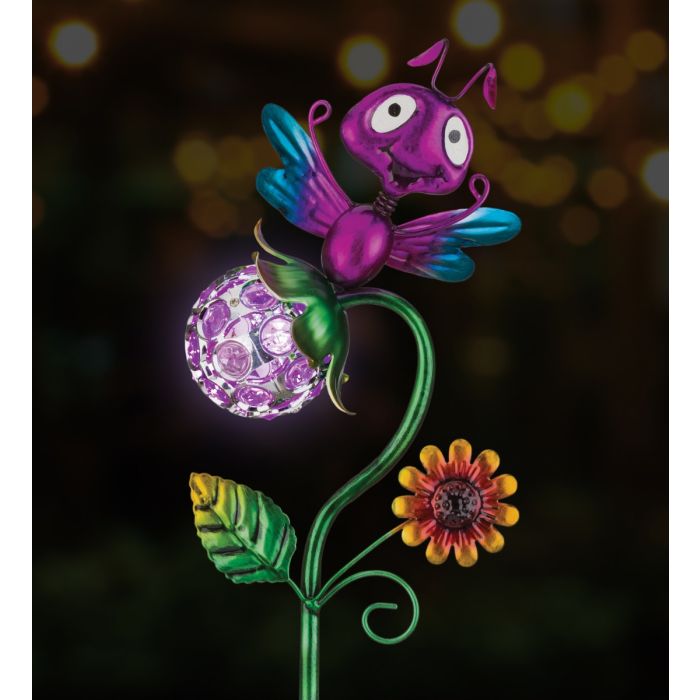 Regal Art & Gift 13348 Crystal Bug Solar Stake Dragonfly at Sutherlands