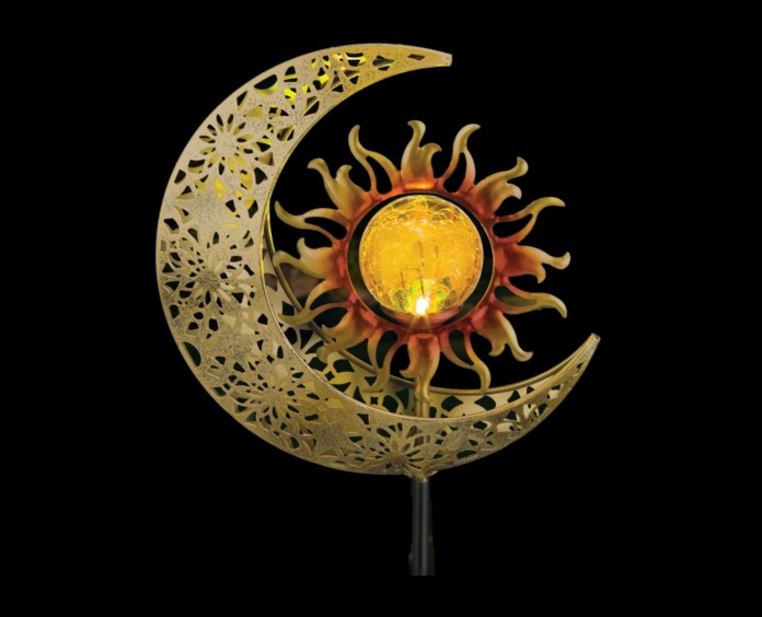 Regal Art & Gift 13351 Filigree Sun Moon Solar Stake at Sutherlands