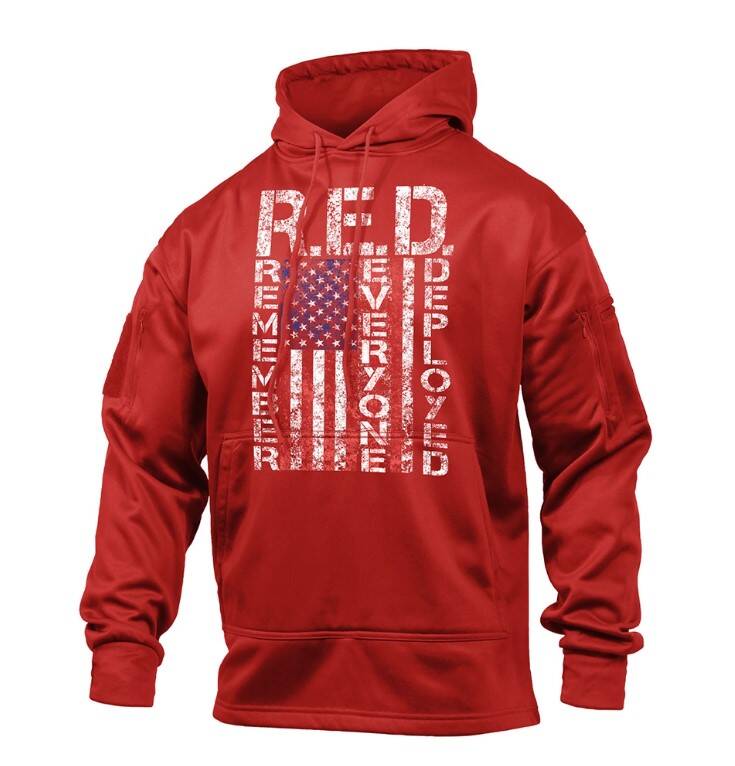 Rothco 4036 Rothco U.S. Flag Concealed Carry Hoodie, Red, Large at ...
