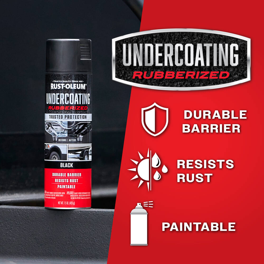RUST-OLEUM® 248657 15-Ounce Rubberized Black Automotive Undercoating ...