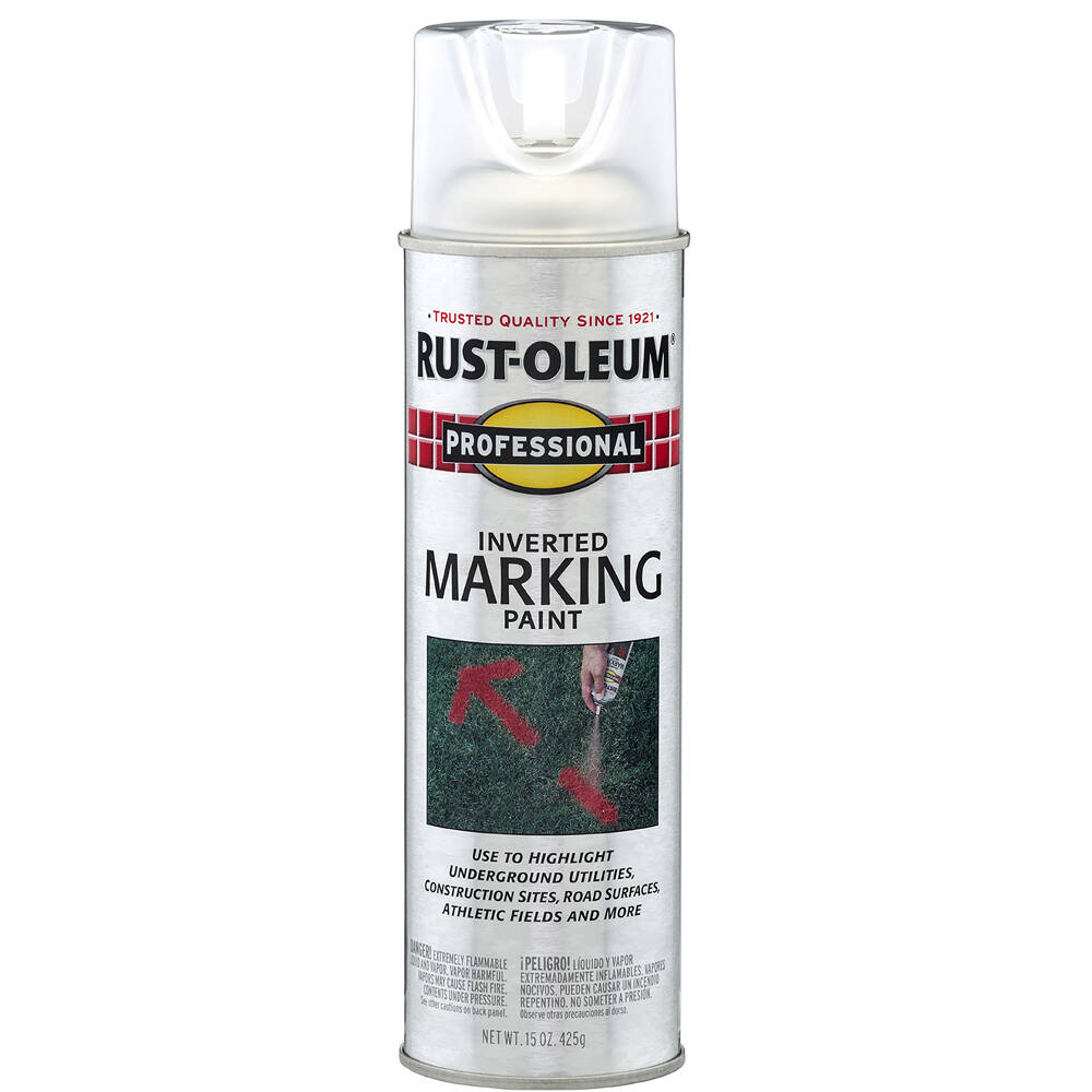 RUST-OLEUM® 2596838 15-Ounce Clear Professional Inverted Marking Spray ...