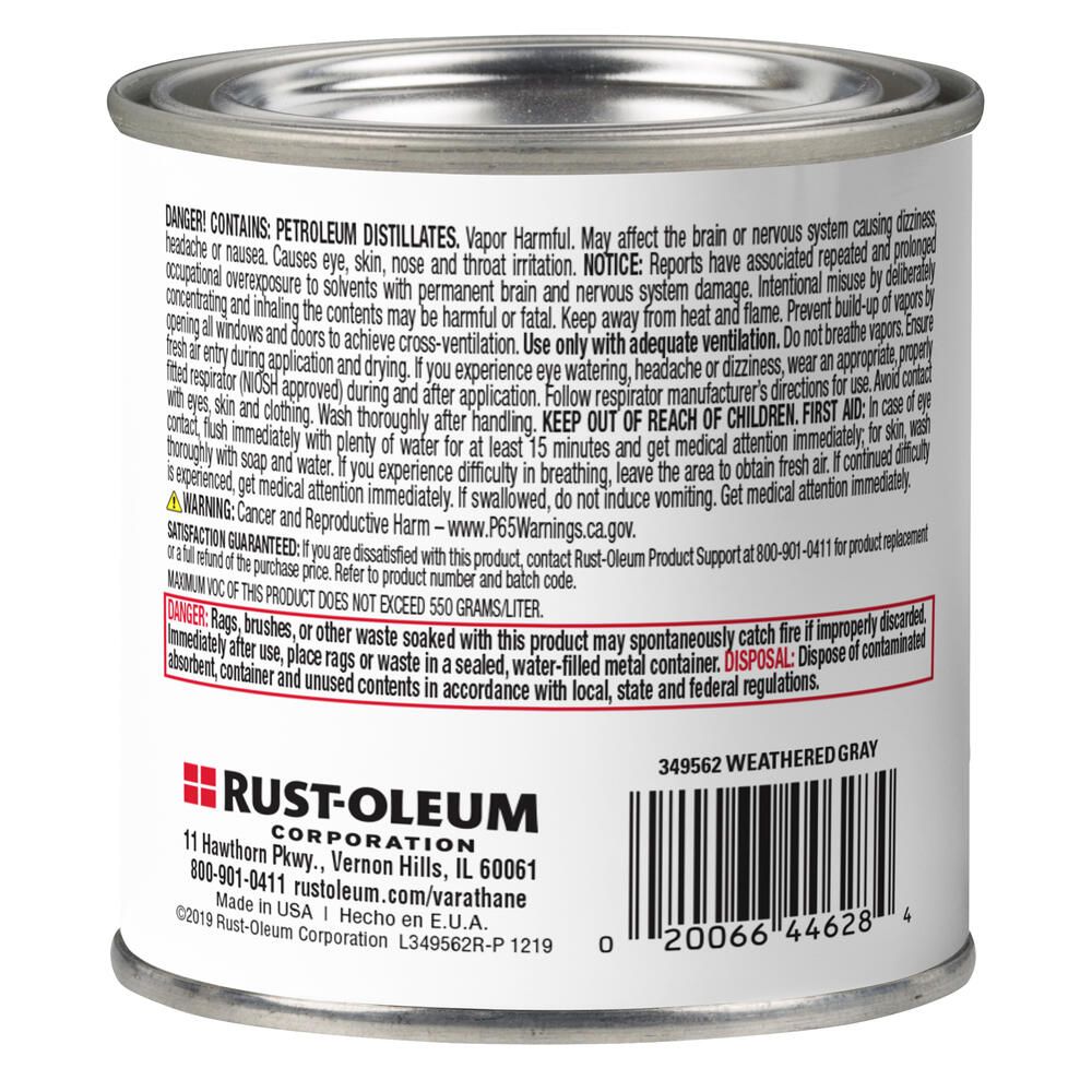 RUST-OLEUM® 349562 8-Fl. Oz. Weathered Gray Varathane® Oil-Based ...