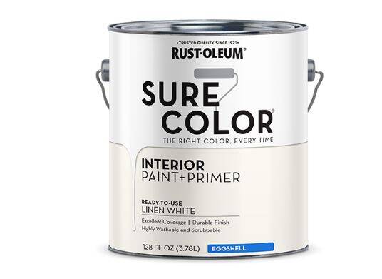 RUST-OLEUM® 380220 1-Gallon Linen White Eggshell Interior Wall Paint at ...