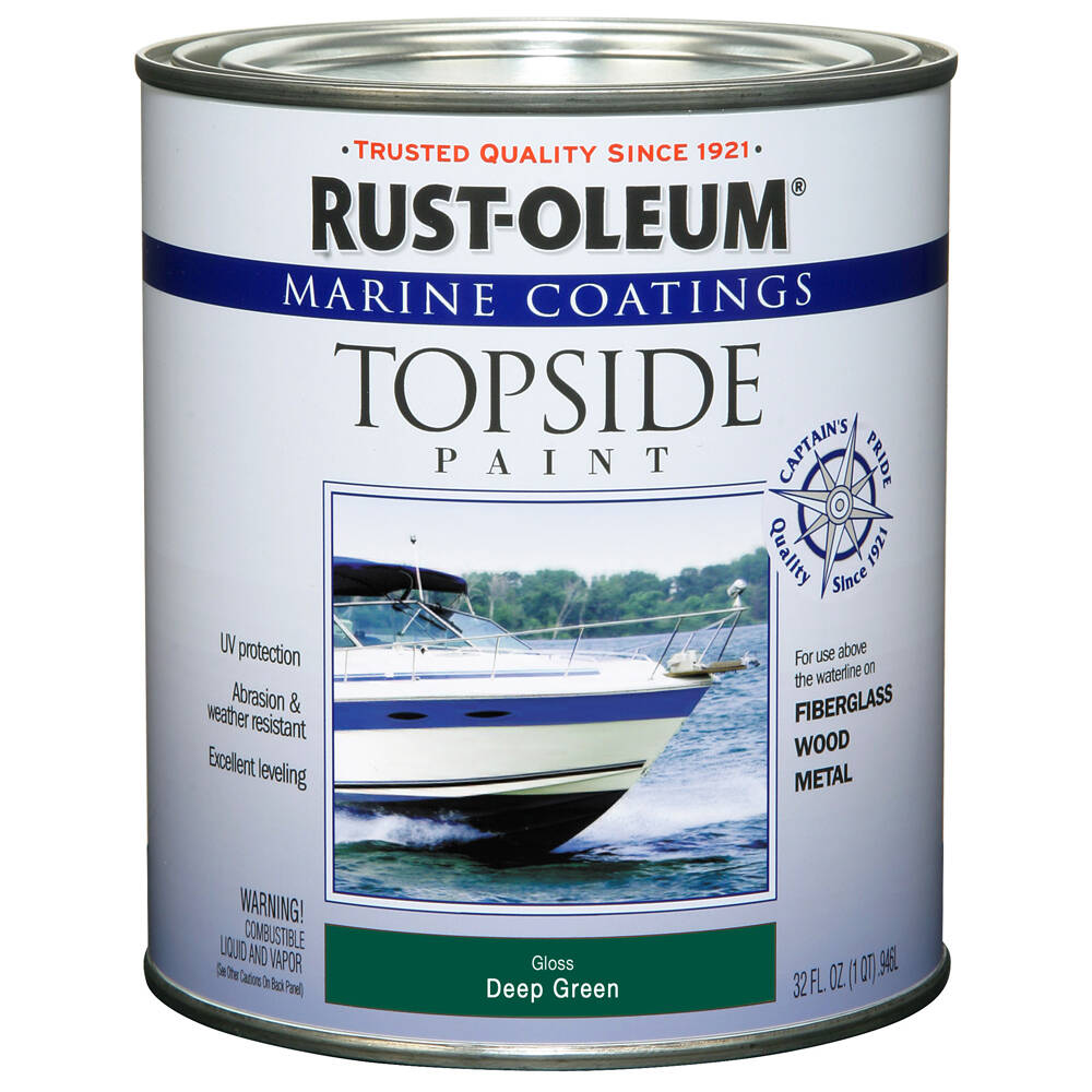 RUST-OLEUM® 207007 1-Quart Gloss Deep Green Marine Coatings Topside ...