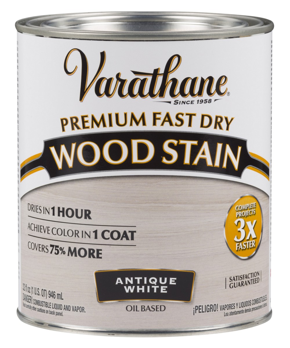 VARATHANE 297424 1-Quart Antique White Fast Dry Premium Wood Stain at ...