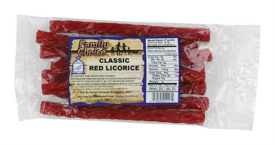 Rucker's Candy 1120 Family Choice 7-Ounce Classic Red Licorice at ...