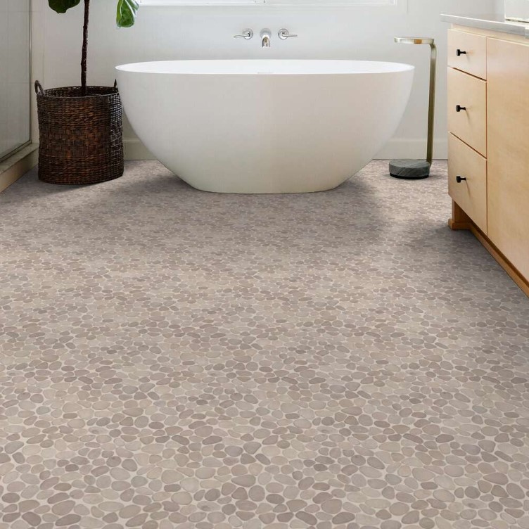 Shaw Floors® 193TS-00200 Pebble Flat Mosaic Driftwood Tan at Sutherlands