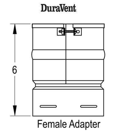 DuraVent 5BVAF 5-Inch , Female, Round B-Vent Universal Adaper To BV Vent Pipe at Sutherlands
