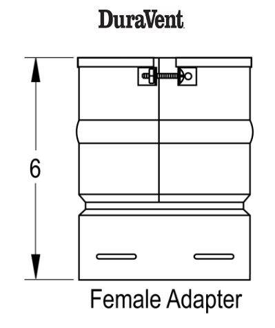 DuraVent 3BVAF 3-Inch, Female, Round B-Vent Universal Adaper To BV Vent ...