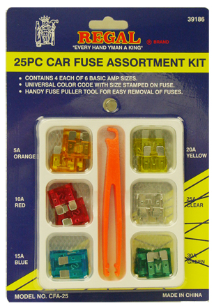 SERVICE TOOL CFA-25 Car Fuse Assortment Kit 25-Piece at Sutherlands