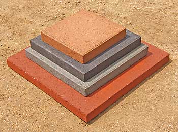 St. Vrain Block 10220 Square Stepping Stone 2x12x12 Red at Sutherlands