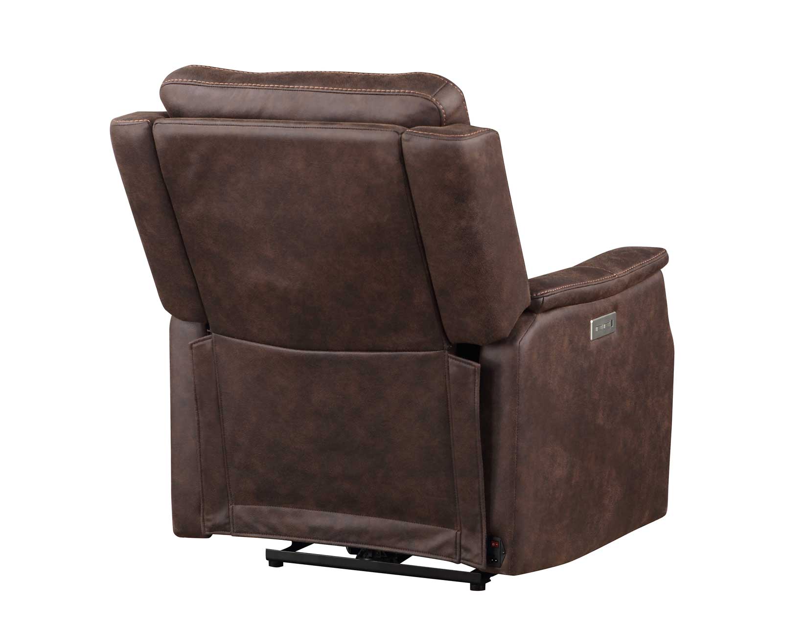 STEVE SILVER VA950RW Valencia Walnut Dual-Power Leatherette Recliner at ...