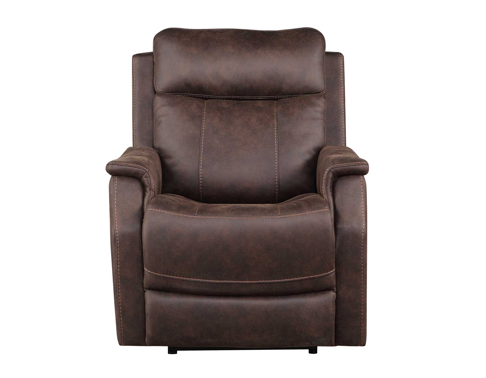 STEVE SILVER VA950RW Valencia Walnut Dual-Power Leatherette Recliner ...