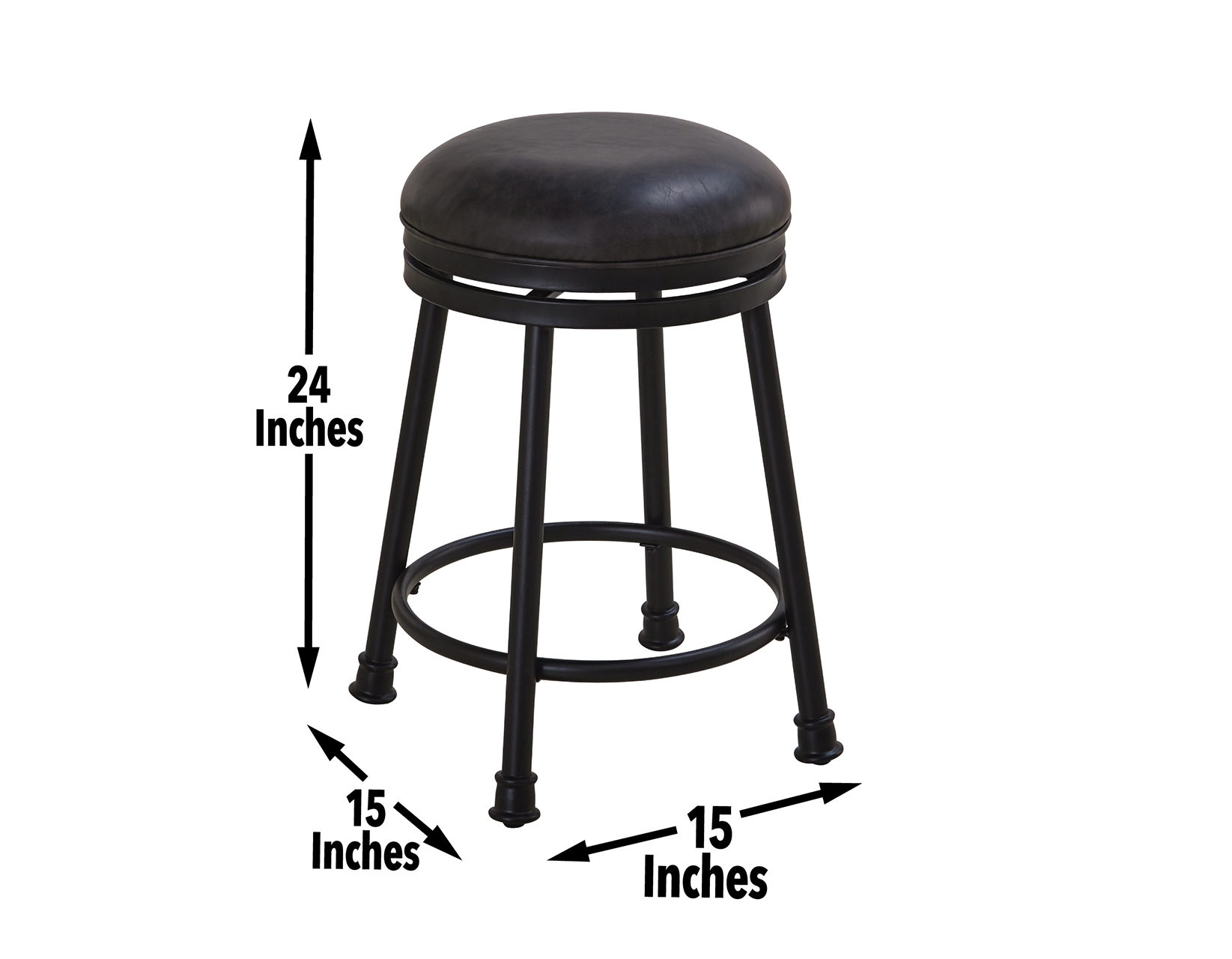 STEVE SILVER CR540CS Claire 24-Inch Backless Swivel Counter Stool at ...