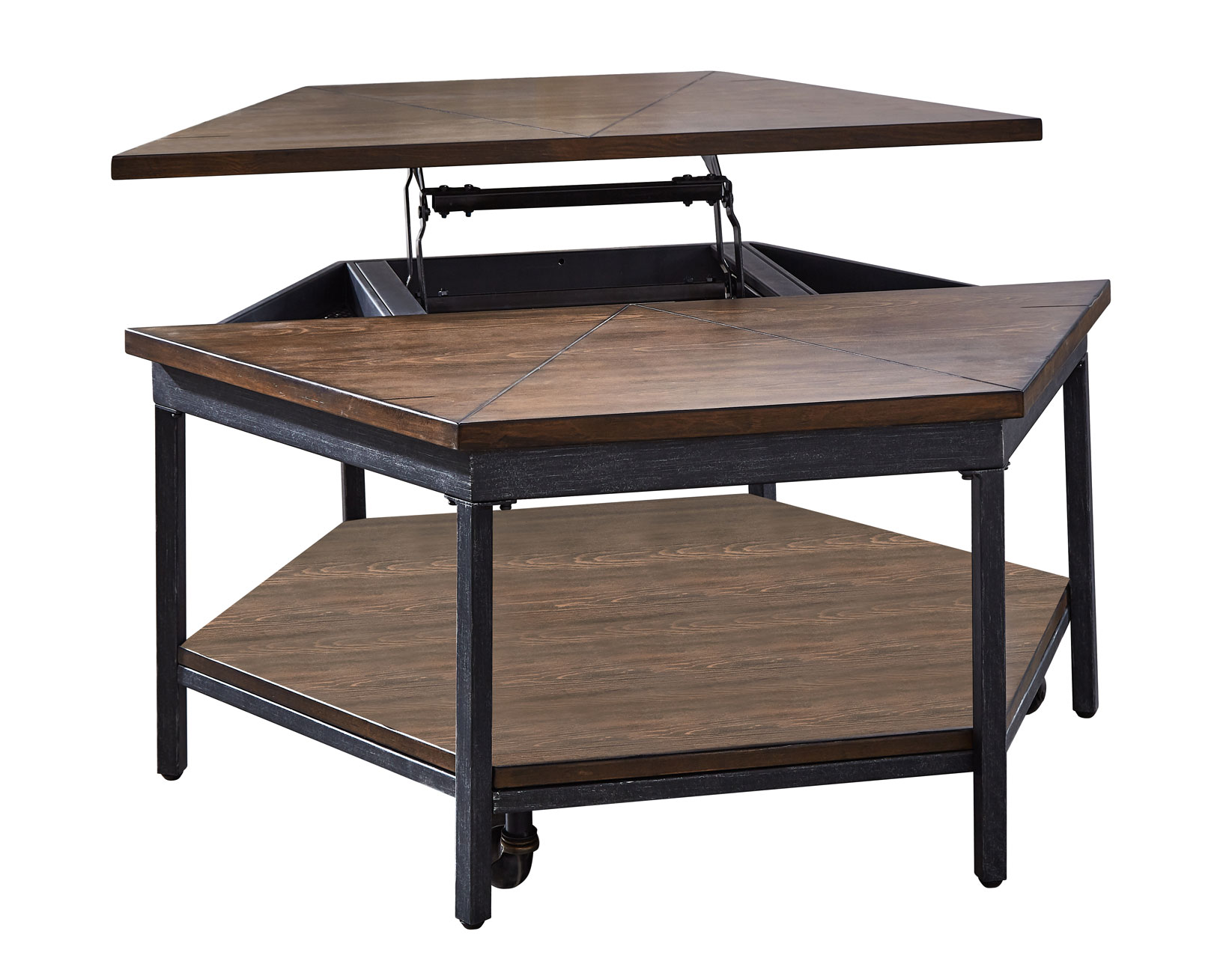 STEVE SILVER UM200CL Ultimo Hexagon Lift-Top Cocktail Table at Sutherlands