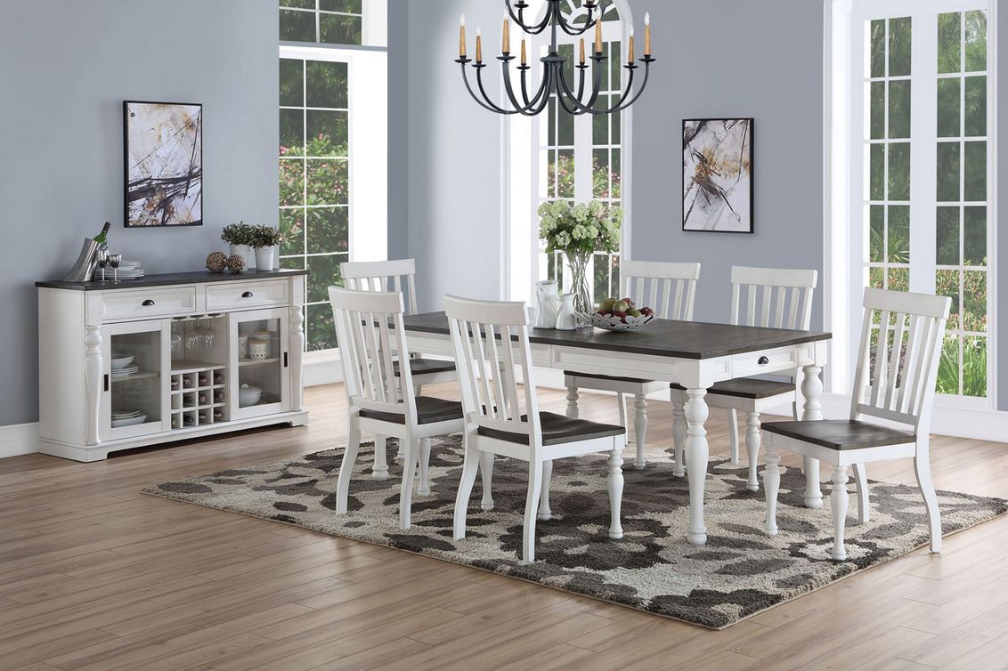 STEVE SILVER JA500T Joanna 2-Tone Dining Room Table at Sutherlands