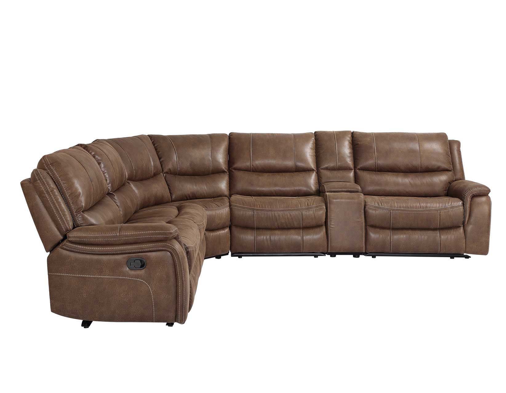 STEVE SILVER LH97506PCSECT Lehi Brindle 6-Piece Manual Reclining ...
