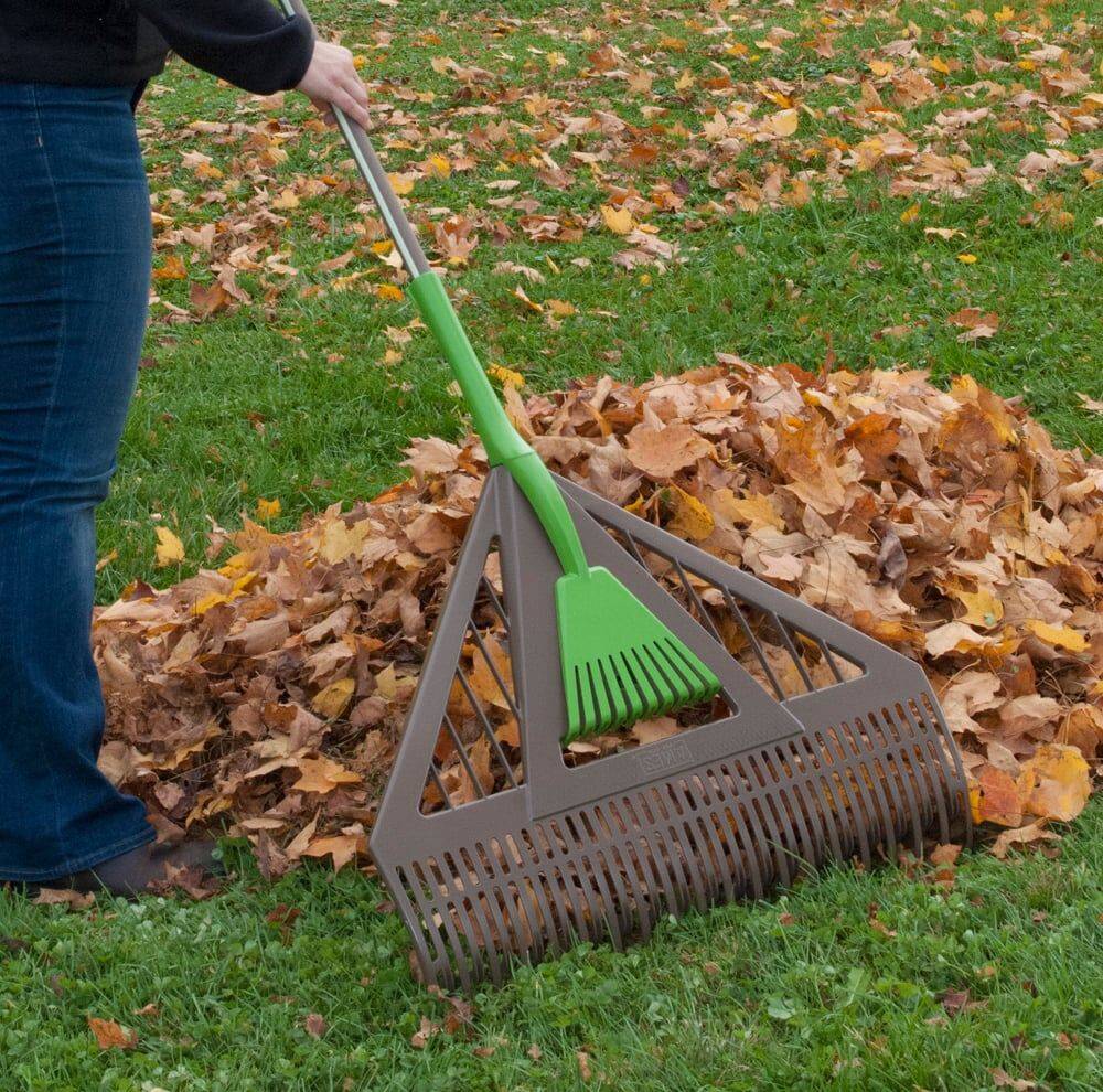 AMES® 2714000 26-Inch Dual Tine Poly Leaf Rake With Hand Rake #3239654 ...