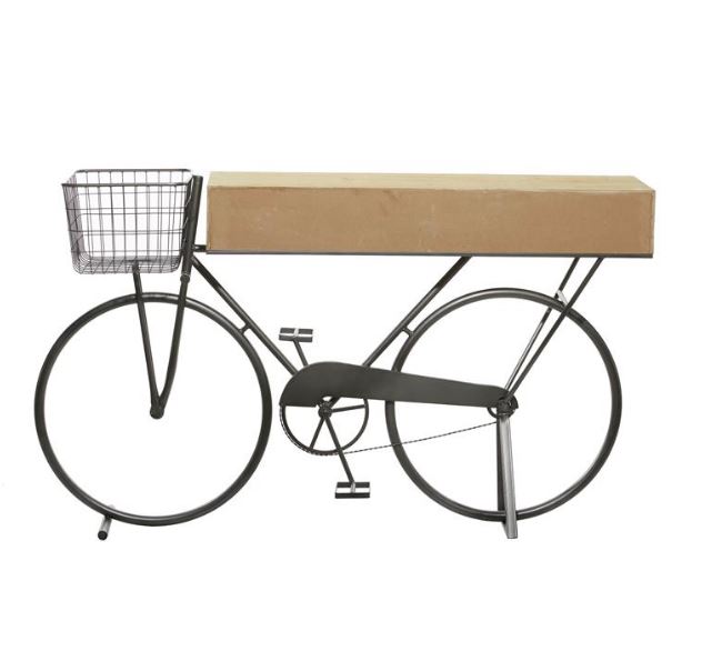 UMA 43339 58-Inch Black Metal Farmhouse Bike Console Table at Sutherlands