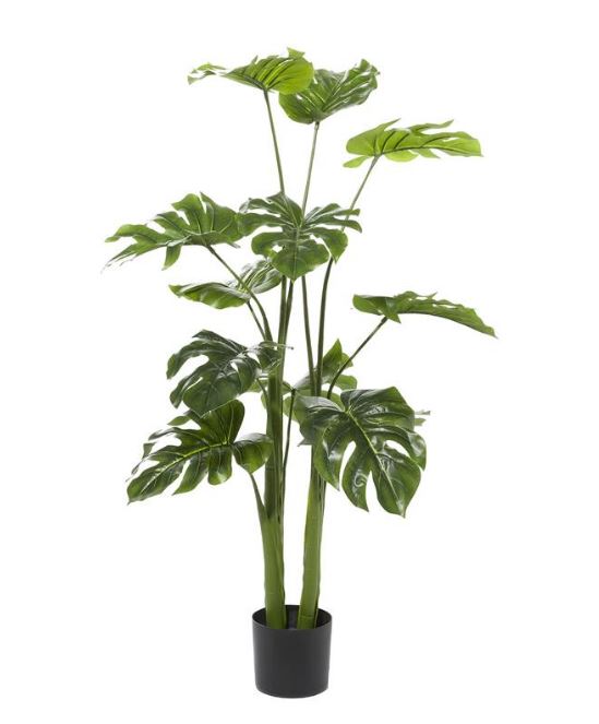 UMA 88289 48-Inch Green Faux Foliage Monstera Artificial Plant With ...