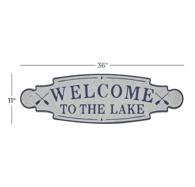 UMA 89543 Blue Metal Welcome To The Lake Sign at Sutherlands