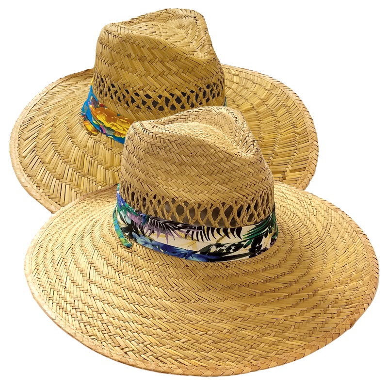 UDI W80291 Santa Barbara Lifeguard Rush Tropical Straw Hat, Medium at ...