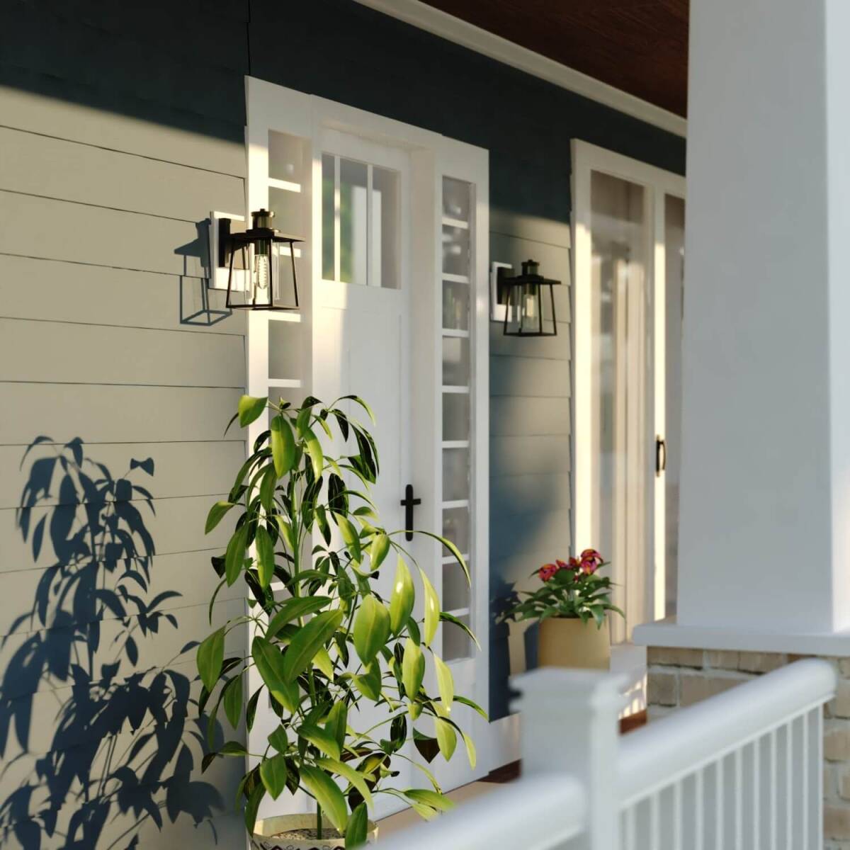 harmonizedhome T0729 Black Geneva Dualux Outdoor Motion Sensor Light at ...