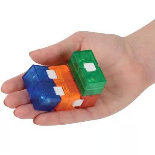 U.S. TOY 4735 Fiddle Fidget Cube Doubled Hinged Plastic Cubes With ...