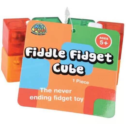 U.S. TOY 4735 Fiddle Fidget Cube Doubled Hinged Plastic Cubes With ...