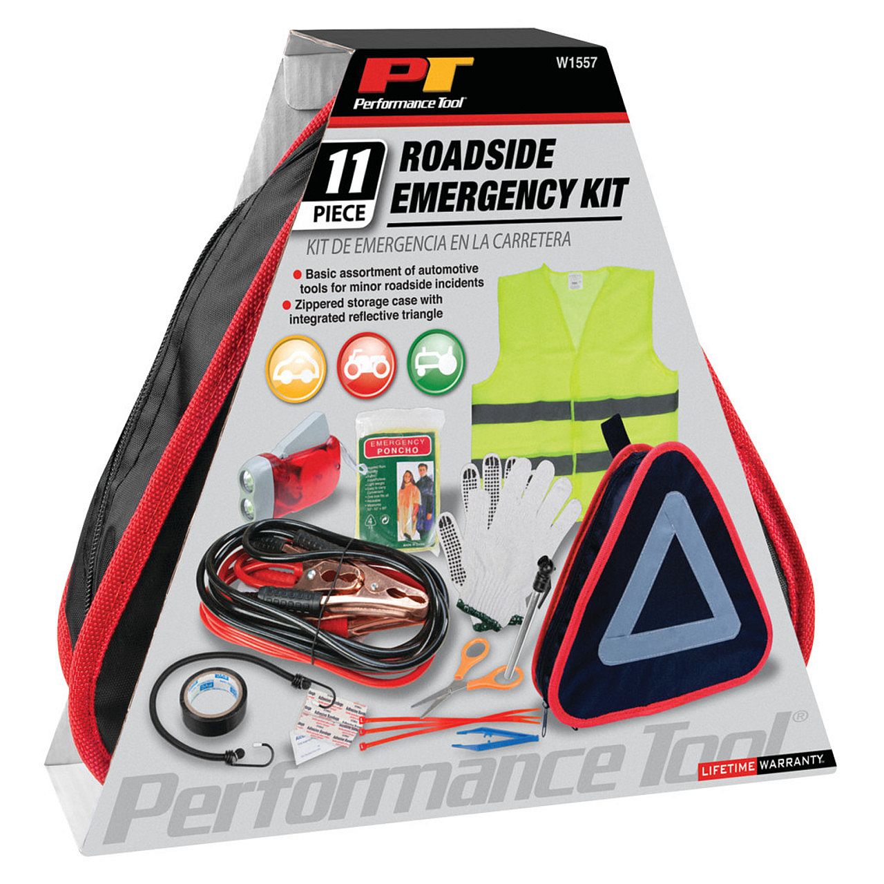 PT® Performance Tool W1557 Roadside Emergency Kit 11-Piece at Sutherlands