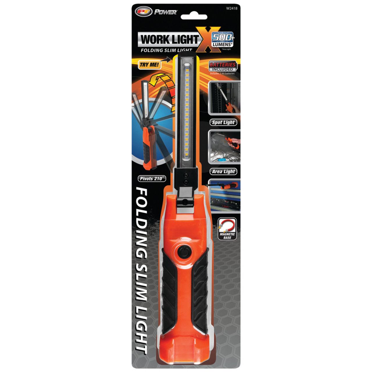 PT® Performance Tool W2418 Power® Work Light X Folding Slim Light at ...