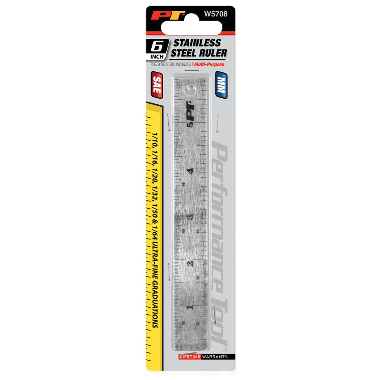PT® Performance Tool W5708 6-Inch Stainless Steel Ruler at Sutherlands