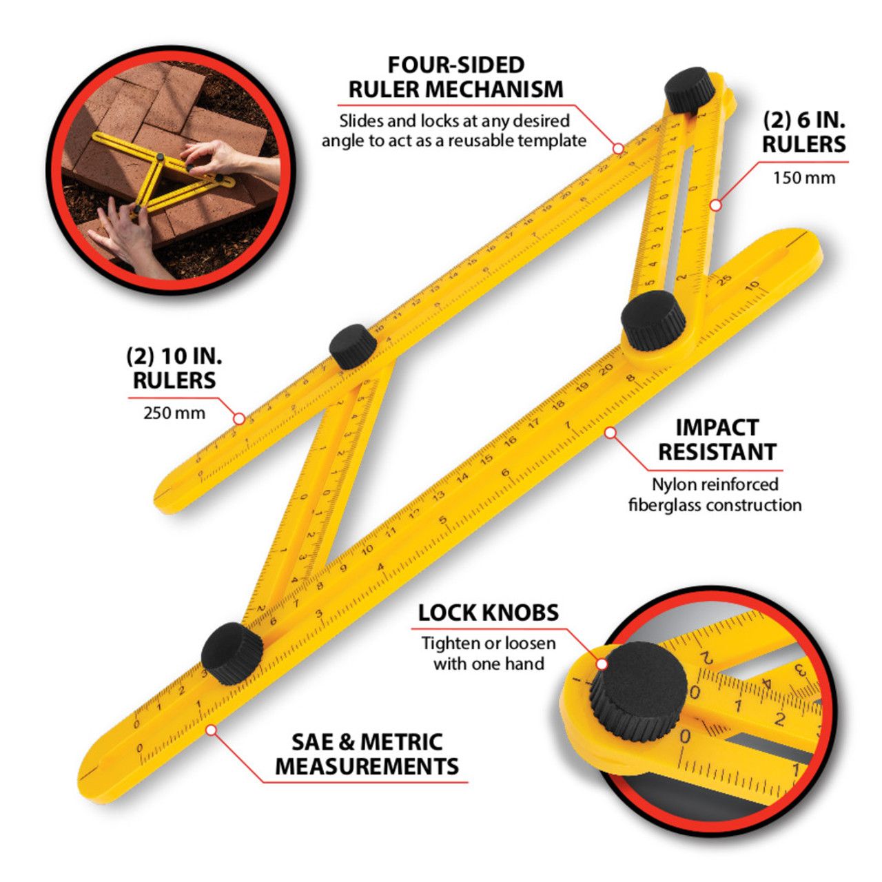PT® Performance Tool W5710 Angle Maker Template Tool, SAE & Metric ...