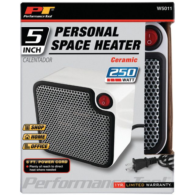 PT® Performance Tool W5011 250-Watt Personal Space Heater at Sutherlands