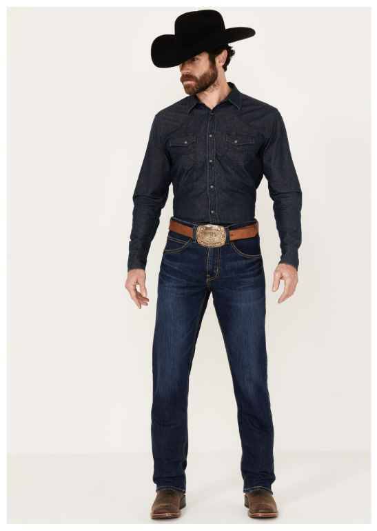 Justin JT-J11550 44-Inch X 38-Inch, Medium Wash, J1 Justin 1879 Jeans ...