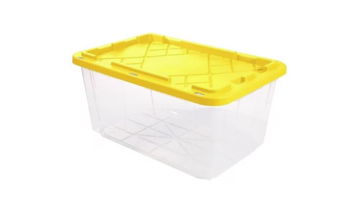 US Merchants 688618 Greenmade® 27-Gallon Clear Pro Snap Lock Storage ...