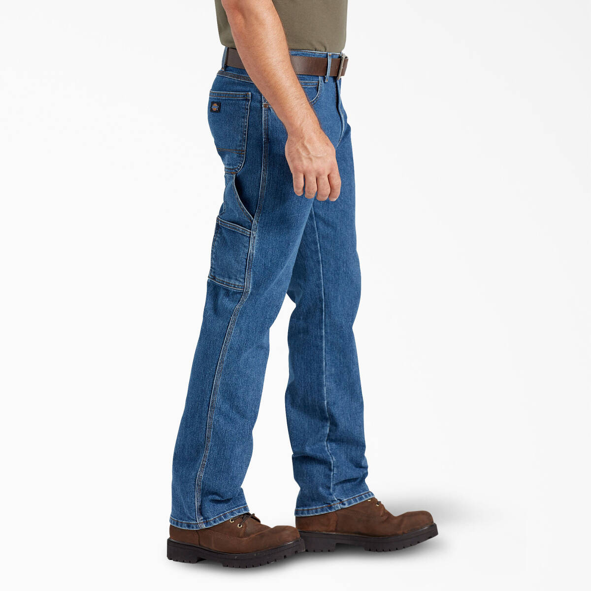 Dickies DU220SNB 38 32 FLEX Stonewashed Indigo Blue Relaxed Fit Natural Rise Straight Leg Men's ...