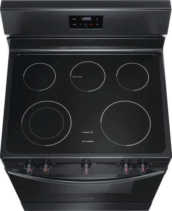 Frigidaire FCRE3052BB 30-inch Black Freestanding Electric Range at ...