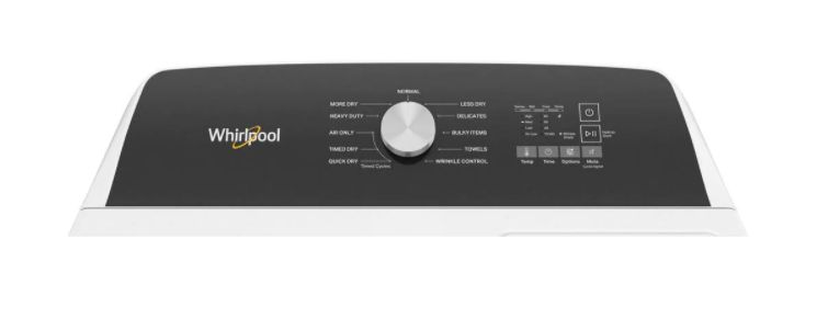 Whirlpool® WED5010LW 7.0 Cu. Ft. White Top Load Electric Moisture ...