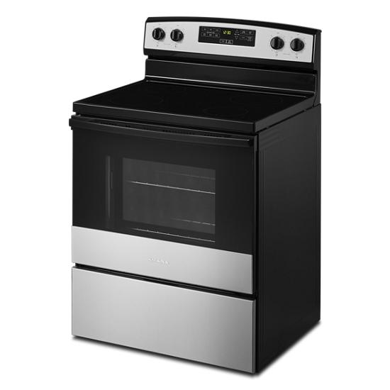 AMANA® AER6303MMS Amana 30-Inch Stainless Steel Electric Range With ...