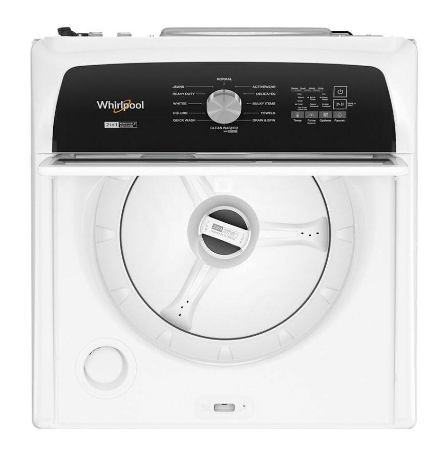 Whirlpool® WTW5057LW White Top Load Washing Machine with 2-in-1 ...