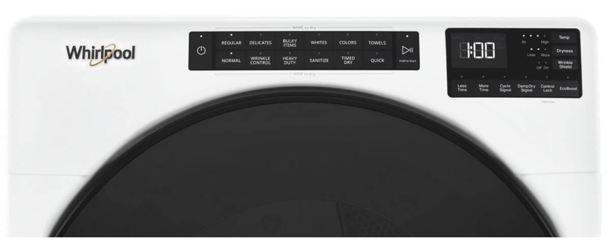 Whirlpool® WED5605MW 27-Inch Front Loading Dryer White at Sutherlands