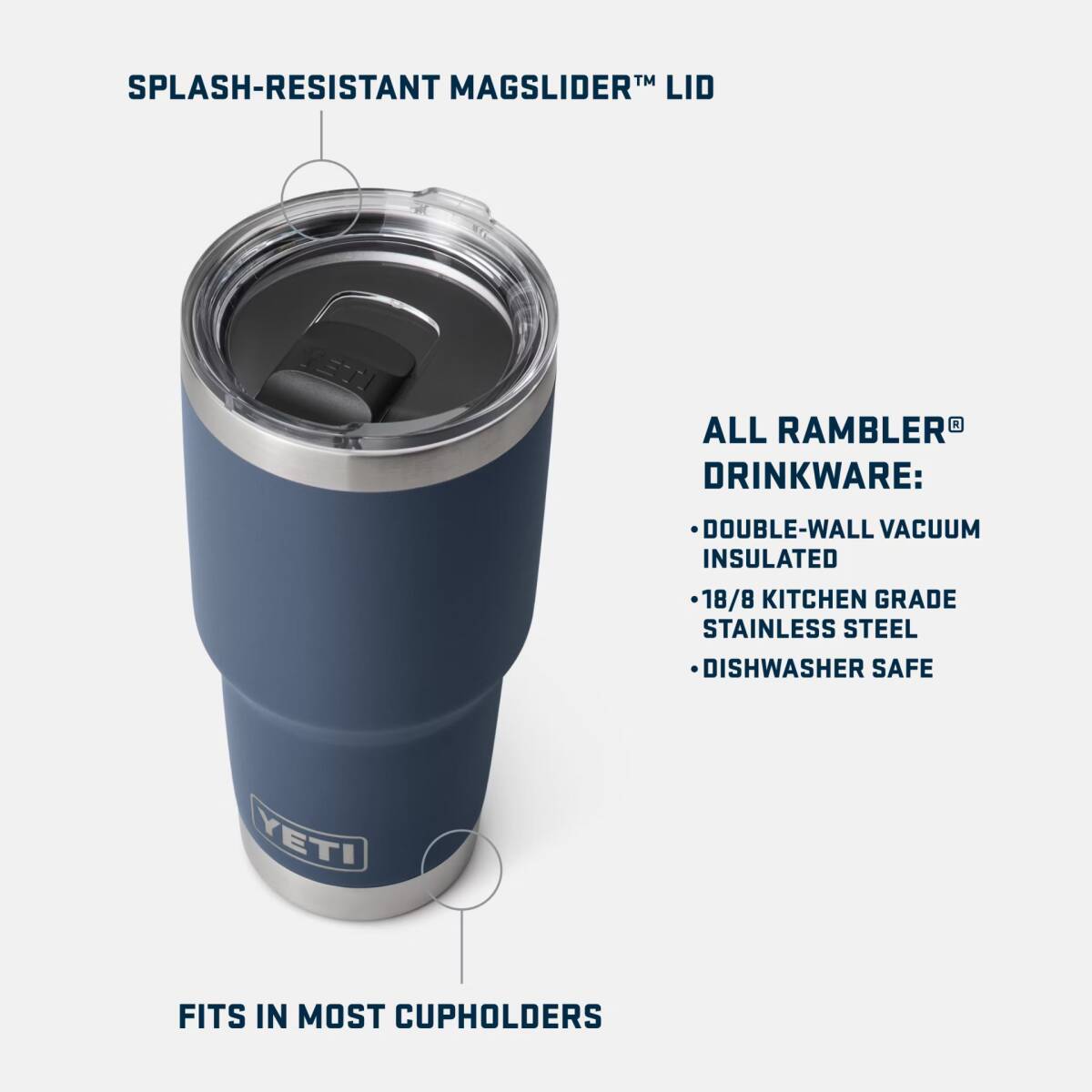YETI® 21071503812 30-Ounce Yeti Rambler Tumbler With Magslider Lid In ...