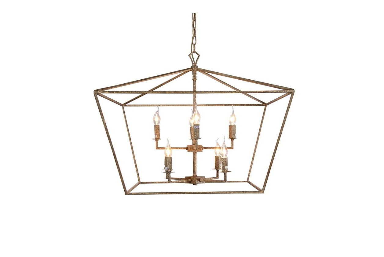 Bramble 95019 Lenora Gold 8-Light Chandelier at Sutherlands