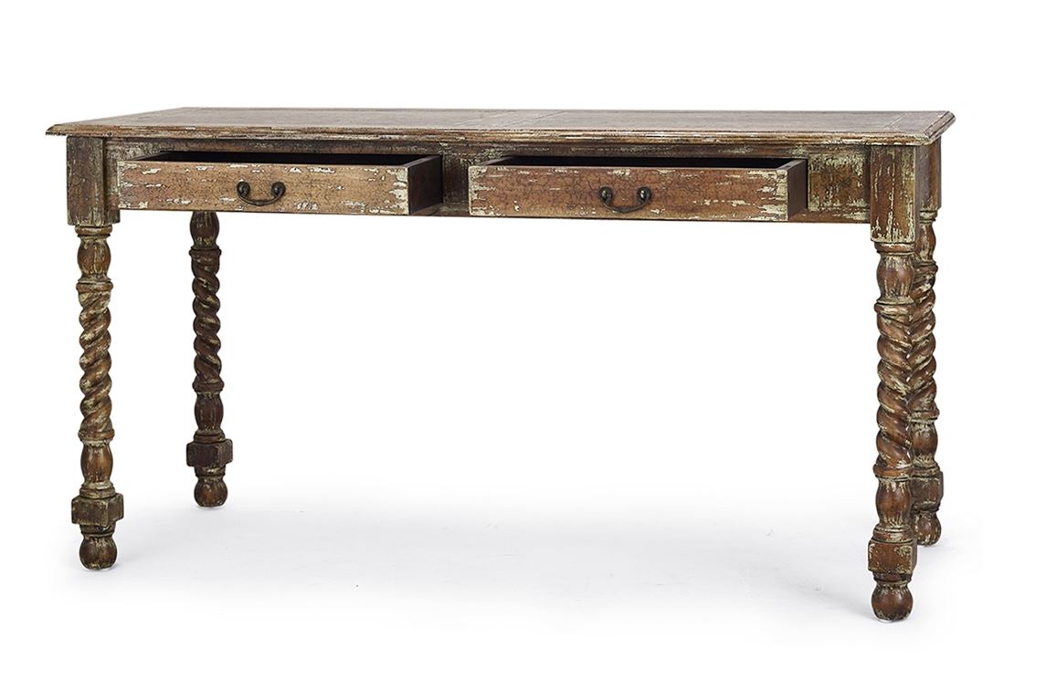 Bramble 23583 CCA Barley Twist Leg Console Desk at Sutherlands