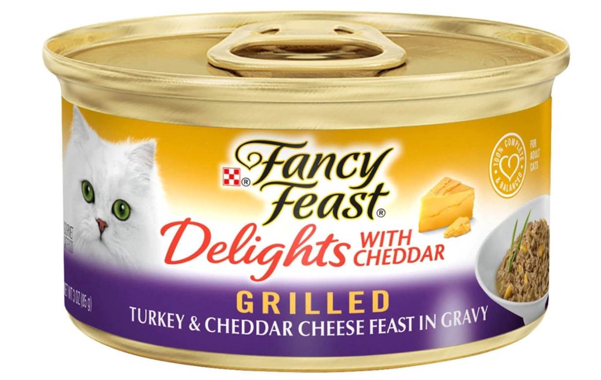 Purina 199-553-15 Fancy Feast Delights Cheddar Grilled Turkey & Cheddar ...