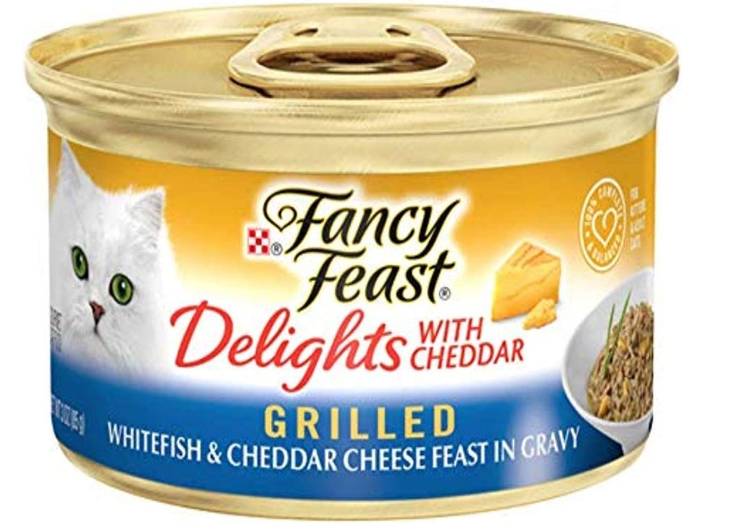 Purina 199-554-15 Fancy Feast Delights Cheddar Grilled Whitefish ...